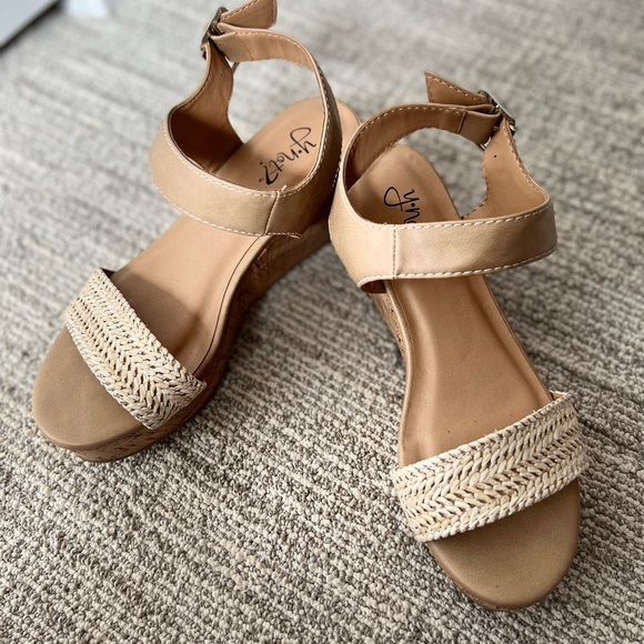 Y Not | Shoes | Y Not Wedge Sandal In Tan | Poshmark